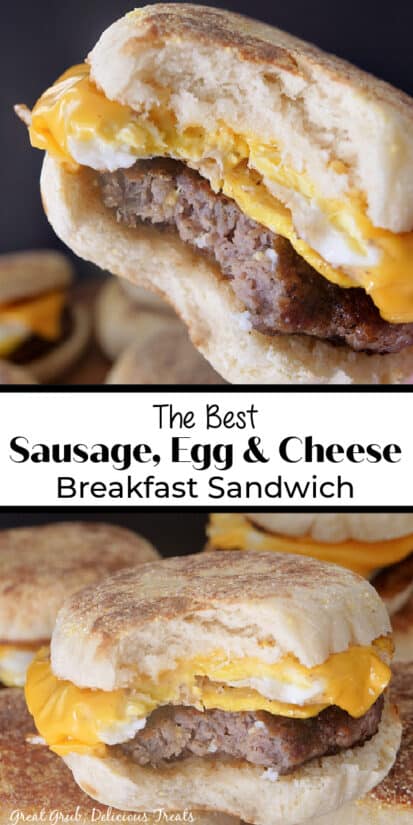 The Best Sausage Egg and Cheese Breakfast Sandwich