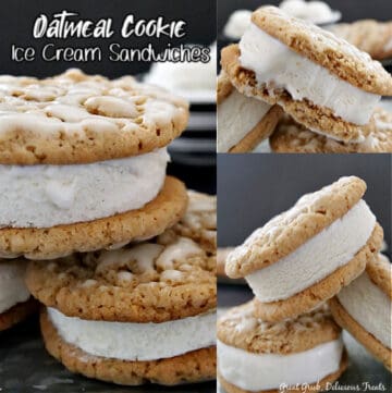 Oatmeal Cookie Ice Cream Sandwich - Great Grub, Delicious Treats