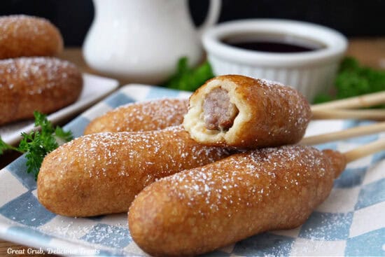 Sausage Pancake on a Stick - Great Grub, Delicious Treats