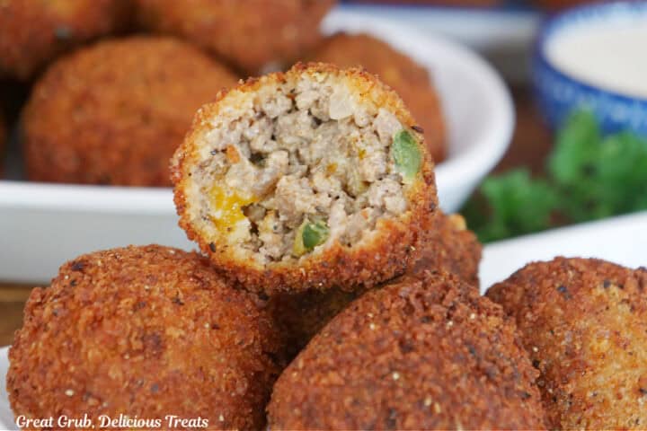 Cheesy Ground Beef Balls - Great Grub, Delicious Treats
