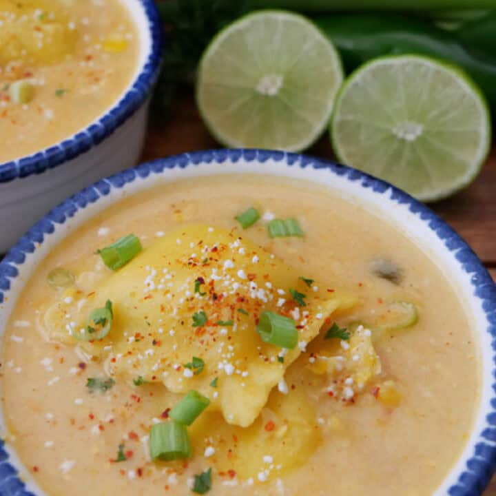 Street Corn Ravioli Soup - Great Grub, Delicious Treats