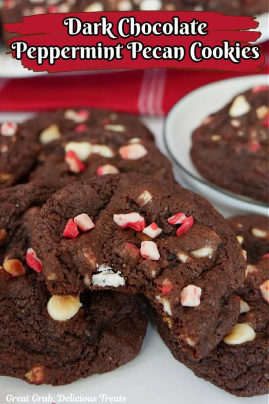 Dark Chocolate Peppermint Pecan Cookies - Great Grub, Delicious Treats