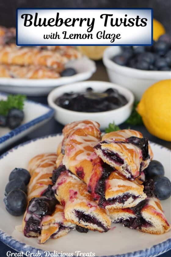 Blueberry Twists with Lemon Glaze - Great Grub, Delicious Treats