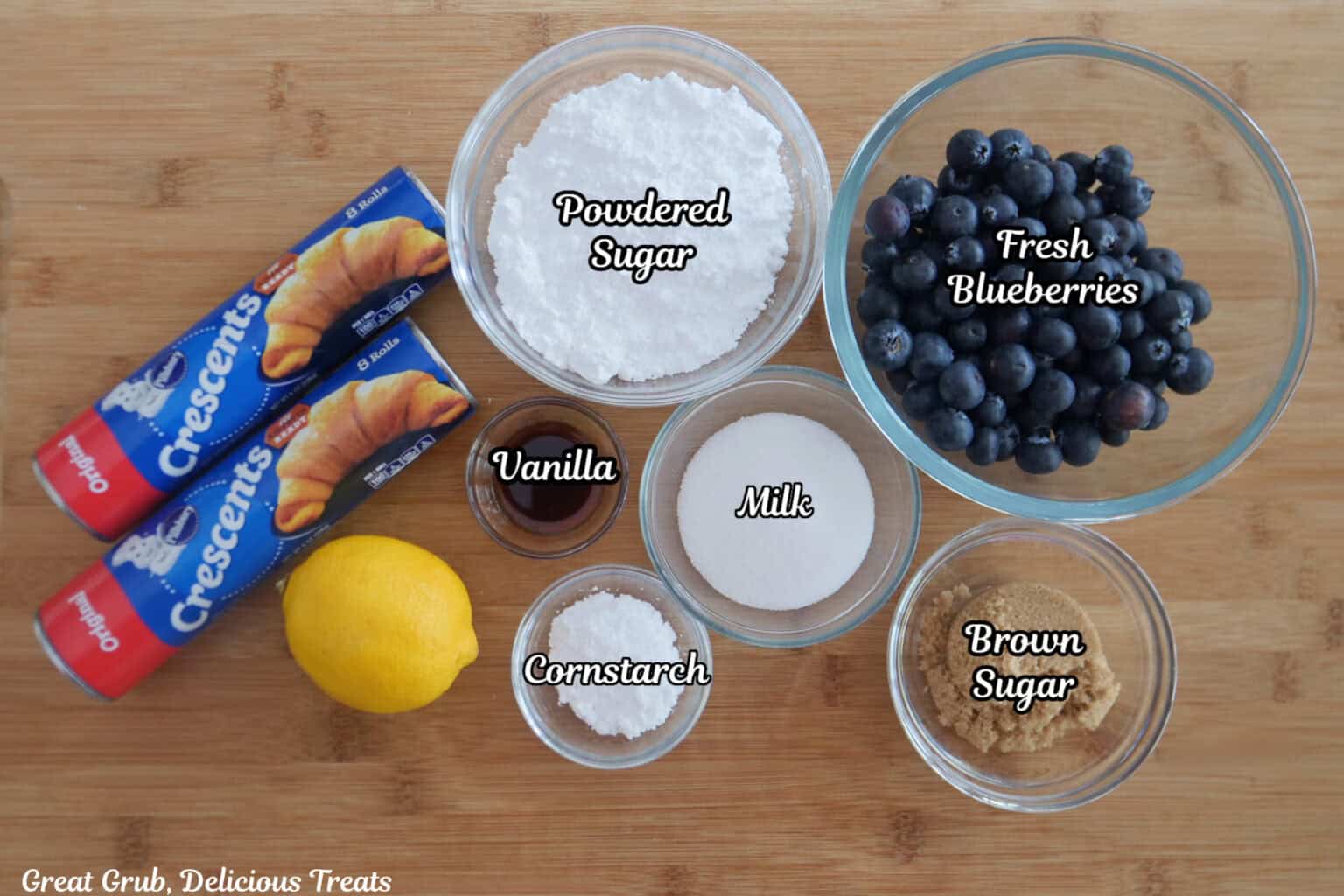Blueberry Twists with Lemon Glaze - Great Grub, Delicious Treats