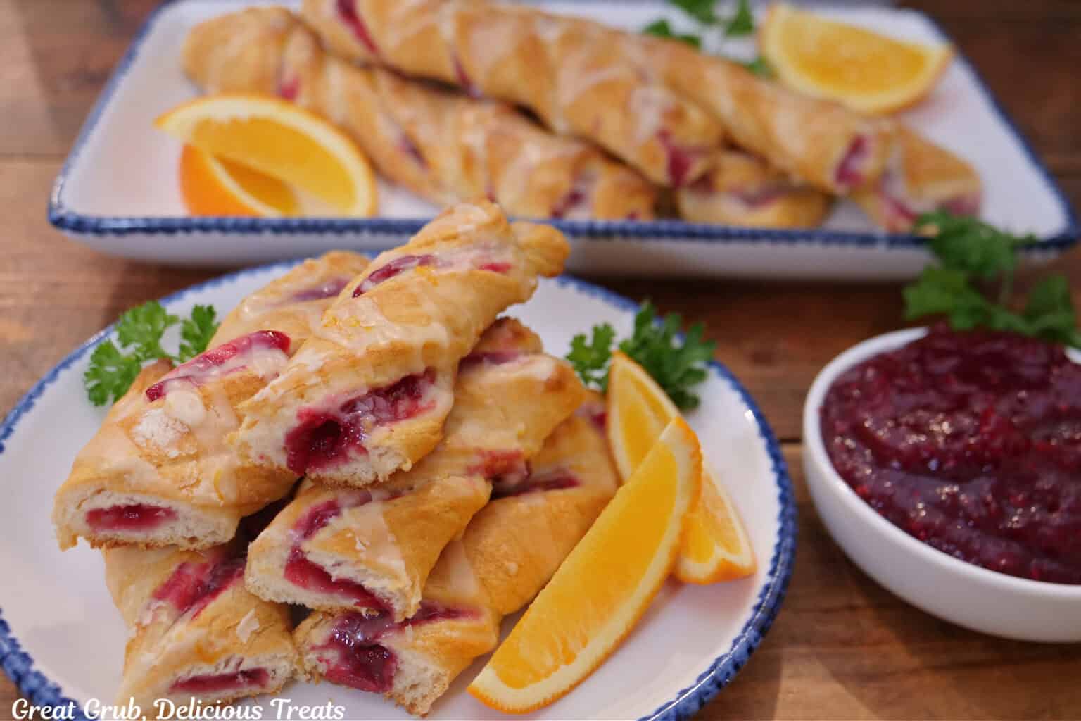 Cranberry Twists with Orange Glaze - Great Grub, Delicious Treats