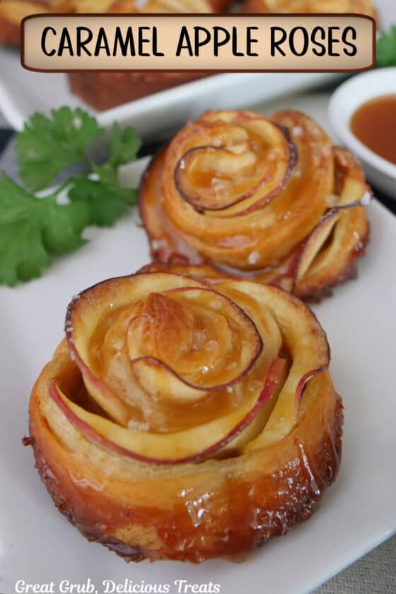 Caramel Apple Roses with Sea Salt - Great Grub, Delicious Treats