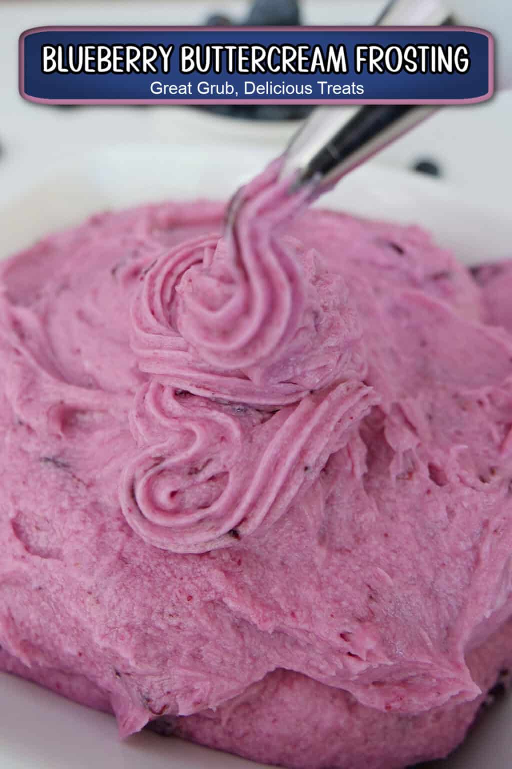 Blueberry Buttercream Frosting - Great Grub, Delicious Treats
