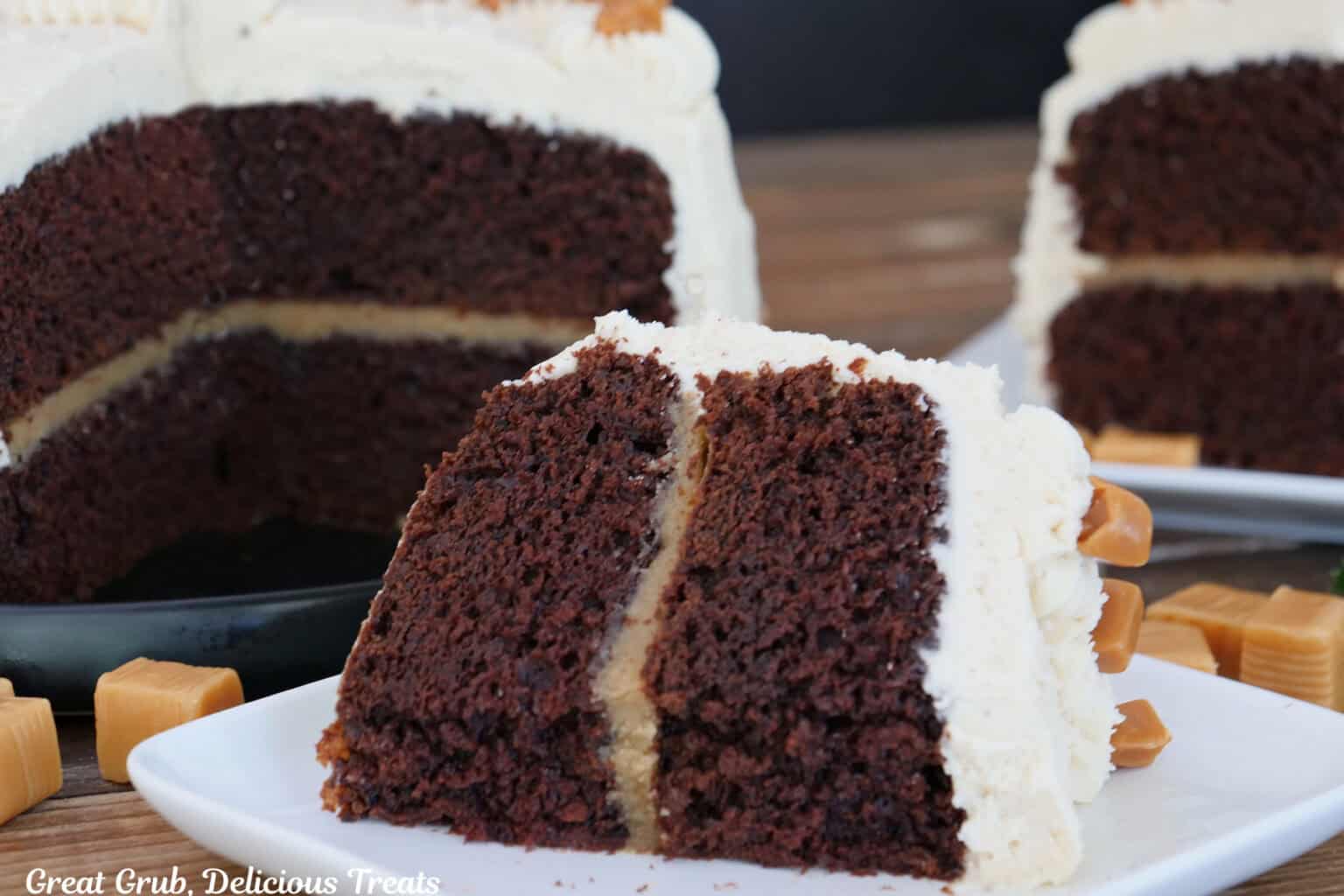 Chocolate Espresso Cake with Salted Caramel Buttercream - Great Grub ...
